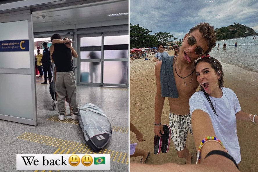 Namorado De Mel Maia Ganha Carinho Da Atriz Ao Chegar No Brasil