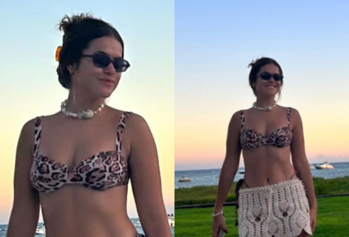 Maisa Silva curte férias biquíni de oncinha em vista paradisíaca