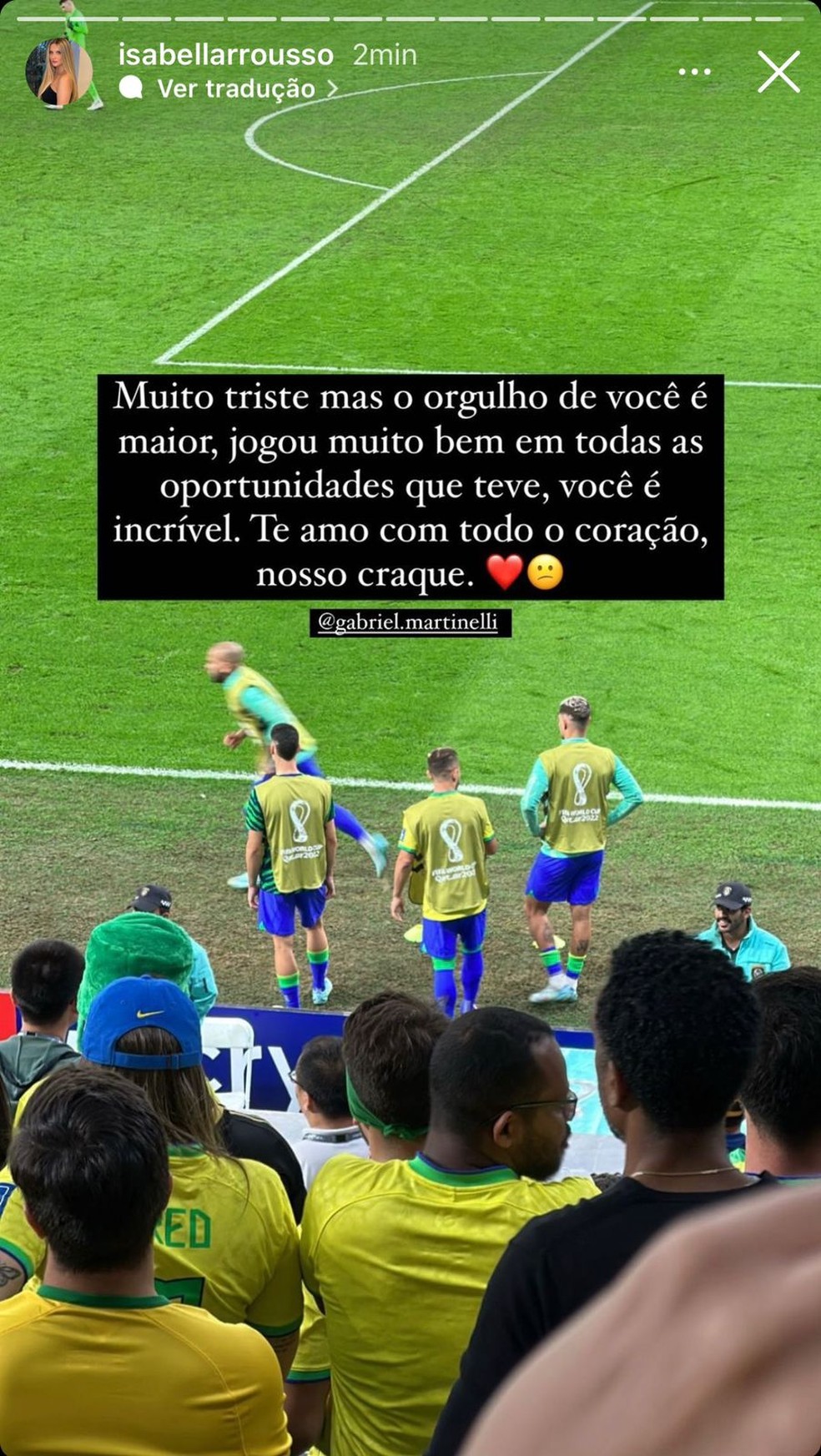 Famílias dos jogadores lamentam eliminação do Brasil na Copa do Mundo 2022