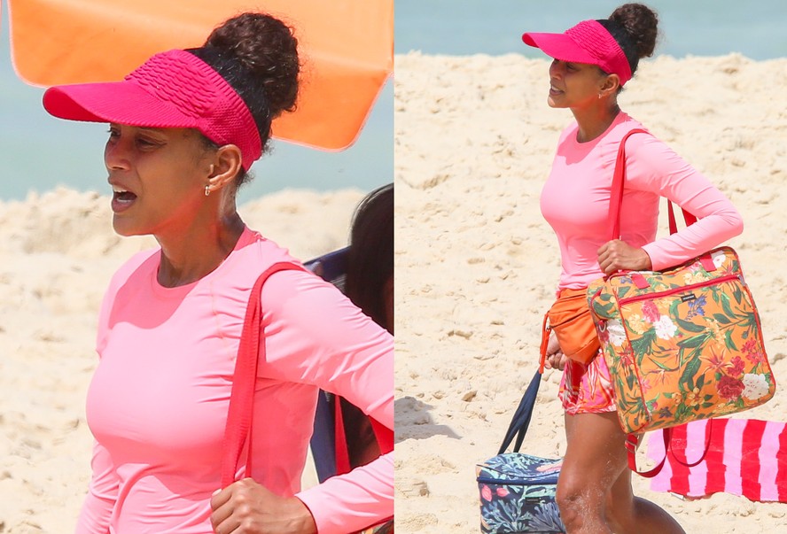 Taís Araujo grava cena de 'Vale Tudo' sob o sol escaldante na praia de ...