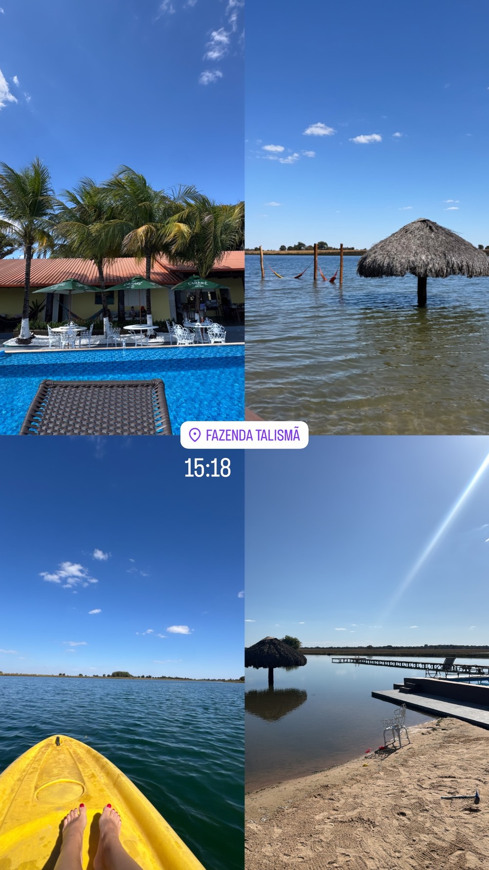 Jéssica Beatriz mostra farra dos netos de Leonardo em praia artificial ...