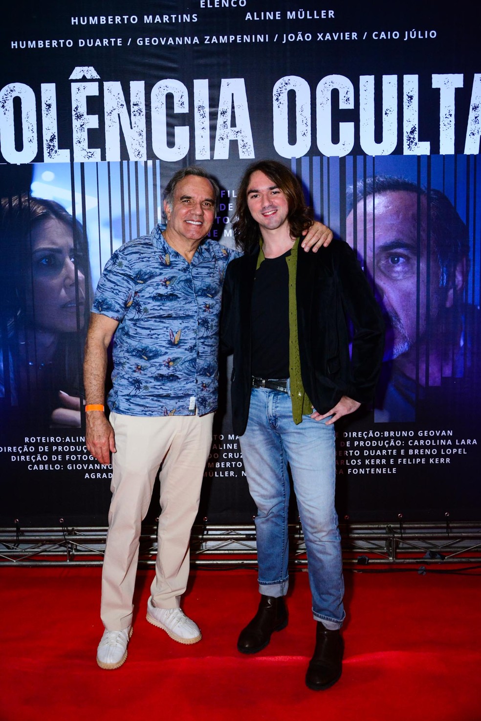 Humberto Martins faz aparição rara com o filho ao lançar curta no Rio