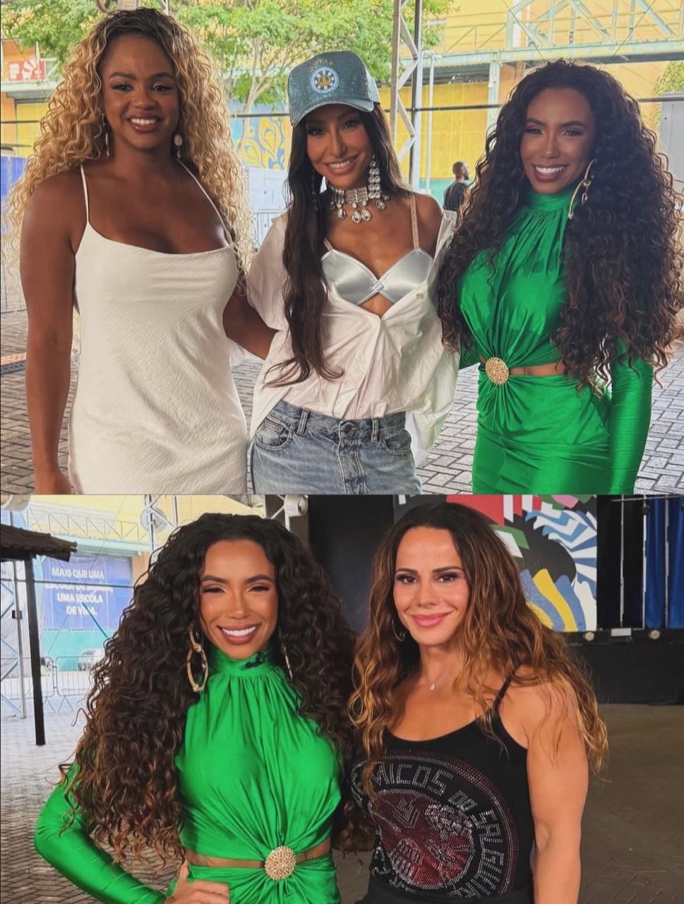 Evelyn Bastos posa com Sabrina Sato, Viviane Araújo e Bianca Monteiro ...