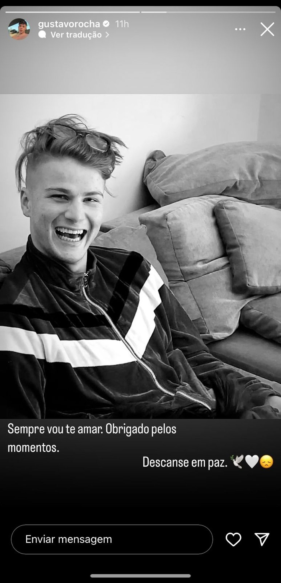 Influencer Gustavo Rocha lamenta morte do ex sueco, assassinado em ...