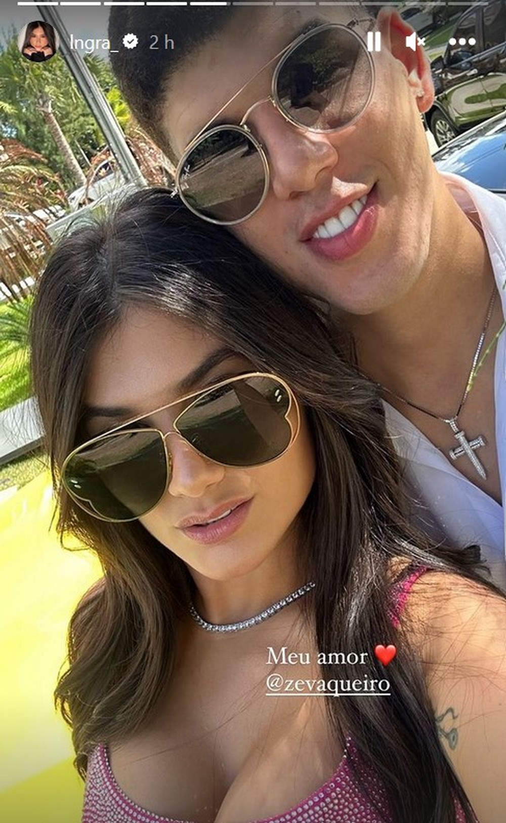 Ingra Soares se declara para Zé Vaqueiro após crise: 'Meu amor'