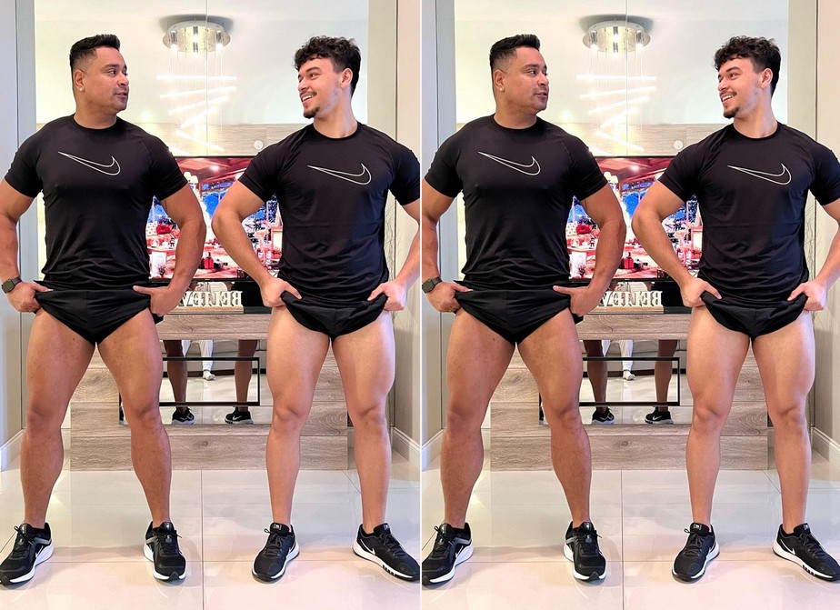 Exibindo as coxas, Xanddy comemora 19 anos de filho com Carla Perez ...