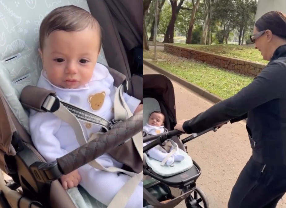Claudia Raia e Jarbas Homem de Mello levam Luca ao Parque Ibirapuera ...