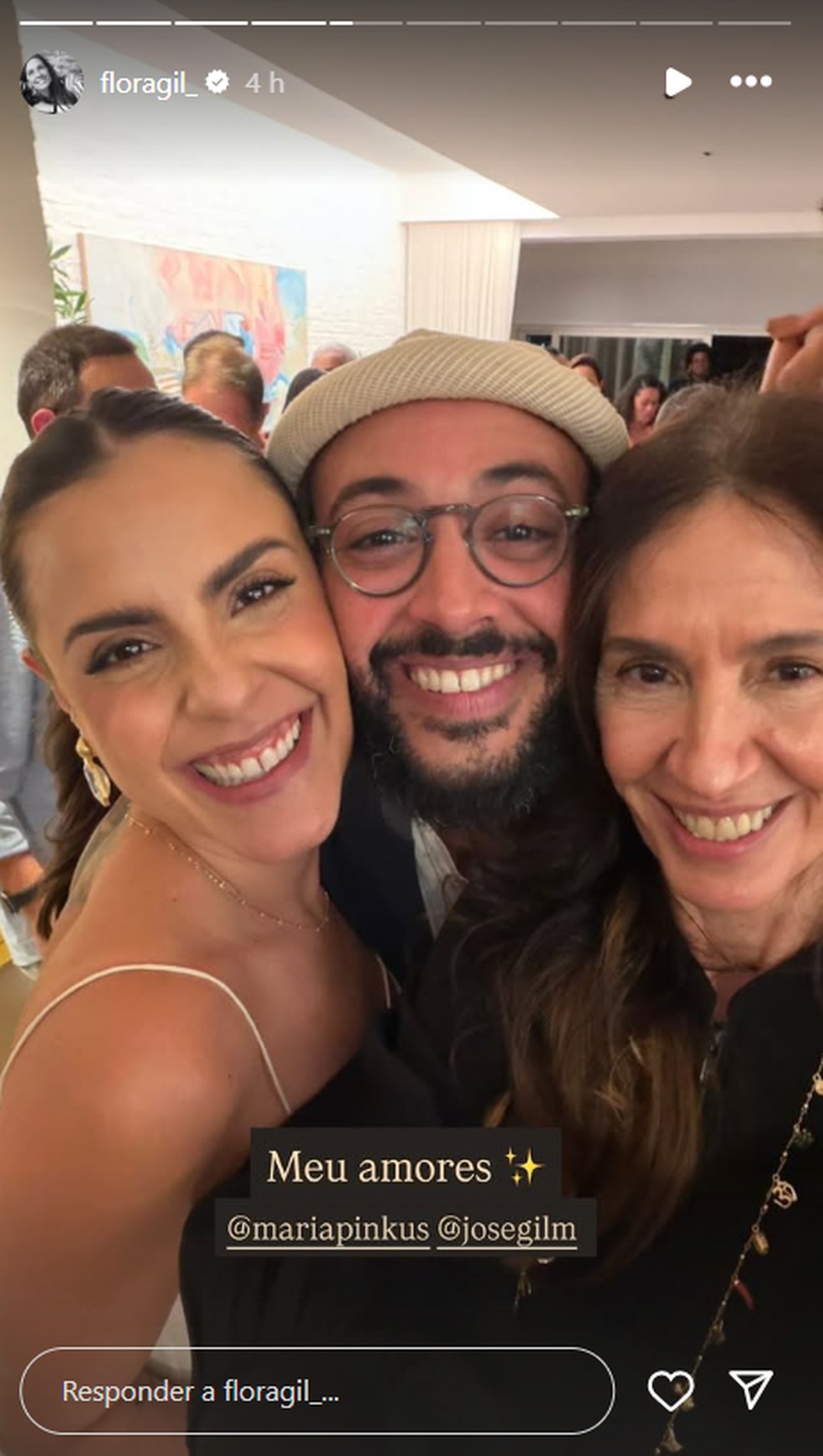 Flora Gil e Gilberto Gil celebram a renovação dos votos do filho caçula ...