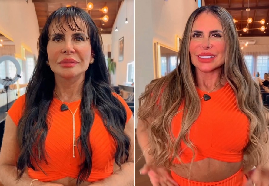 Gretchen muda visual e adota cabelos mais claros: 'Iluminada'; vídeo