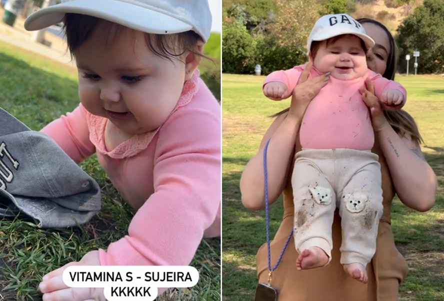 Viih Tube mostra Lua Di Felice brincando com terra: 'Vitamina S - Sujeira'