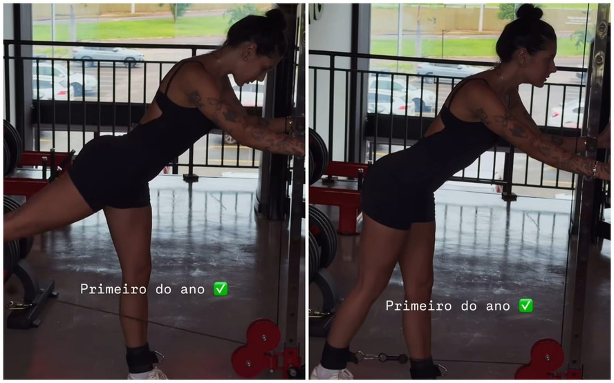 Ana Castela aproveita folga para treinar: 'Primeiro do ano'