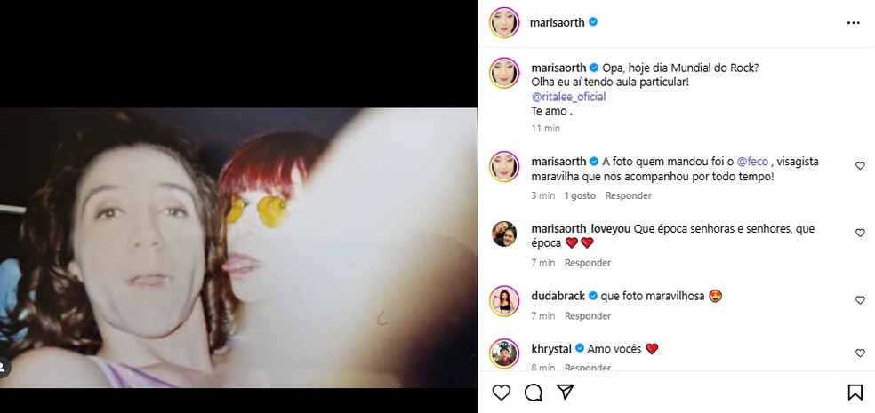 Marisa Orth resgata clique com Rita Lee para celebrar Dia Mundial do ...