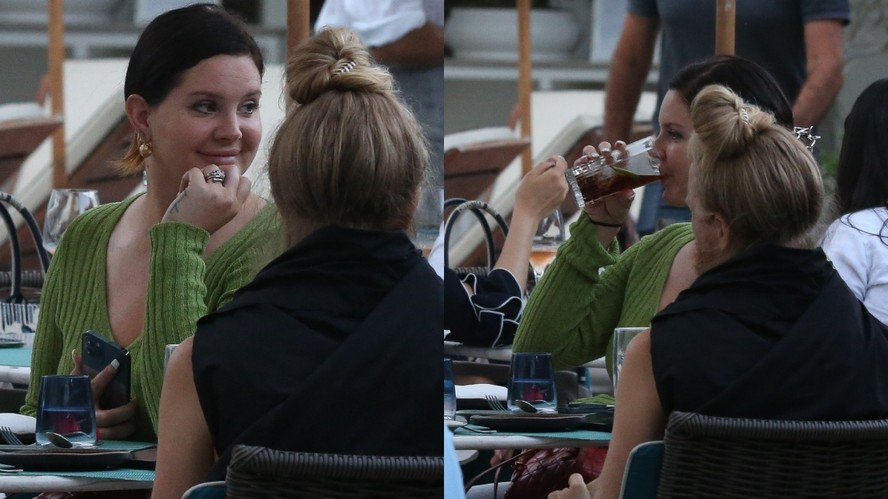 Lana Del Rey é vista tomando drinks em hotel luxuoso no Rio de Janeiro