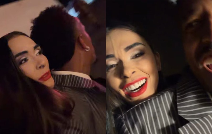 Tainá Castro é carregada por Eder Militão após festa de Halloween de ...