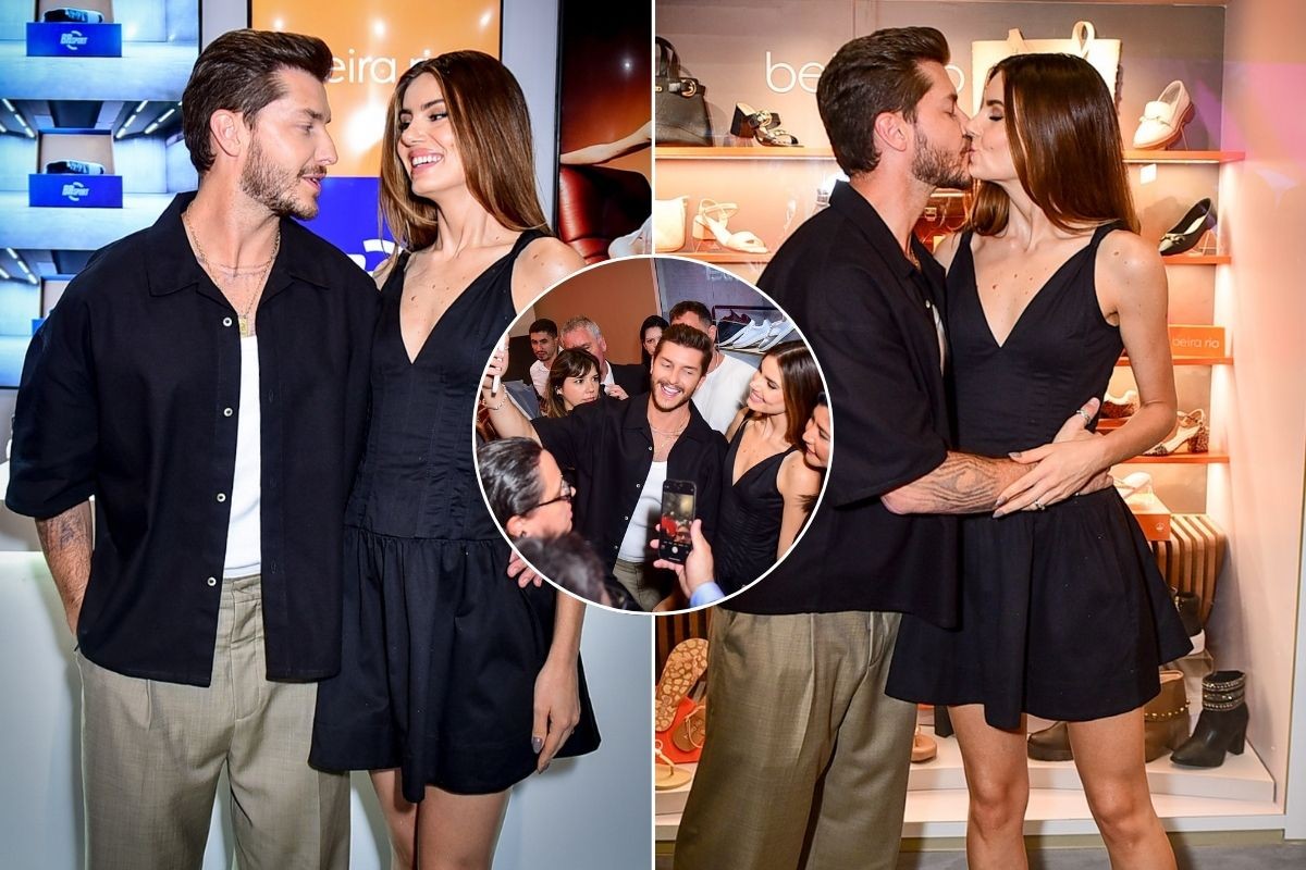 Camila Queiroz e Klebber Toledo arrastam multidão de fãs em evento em ...