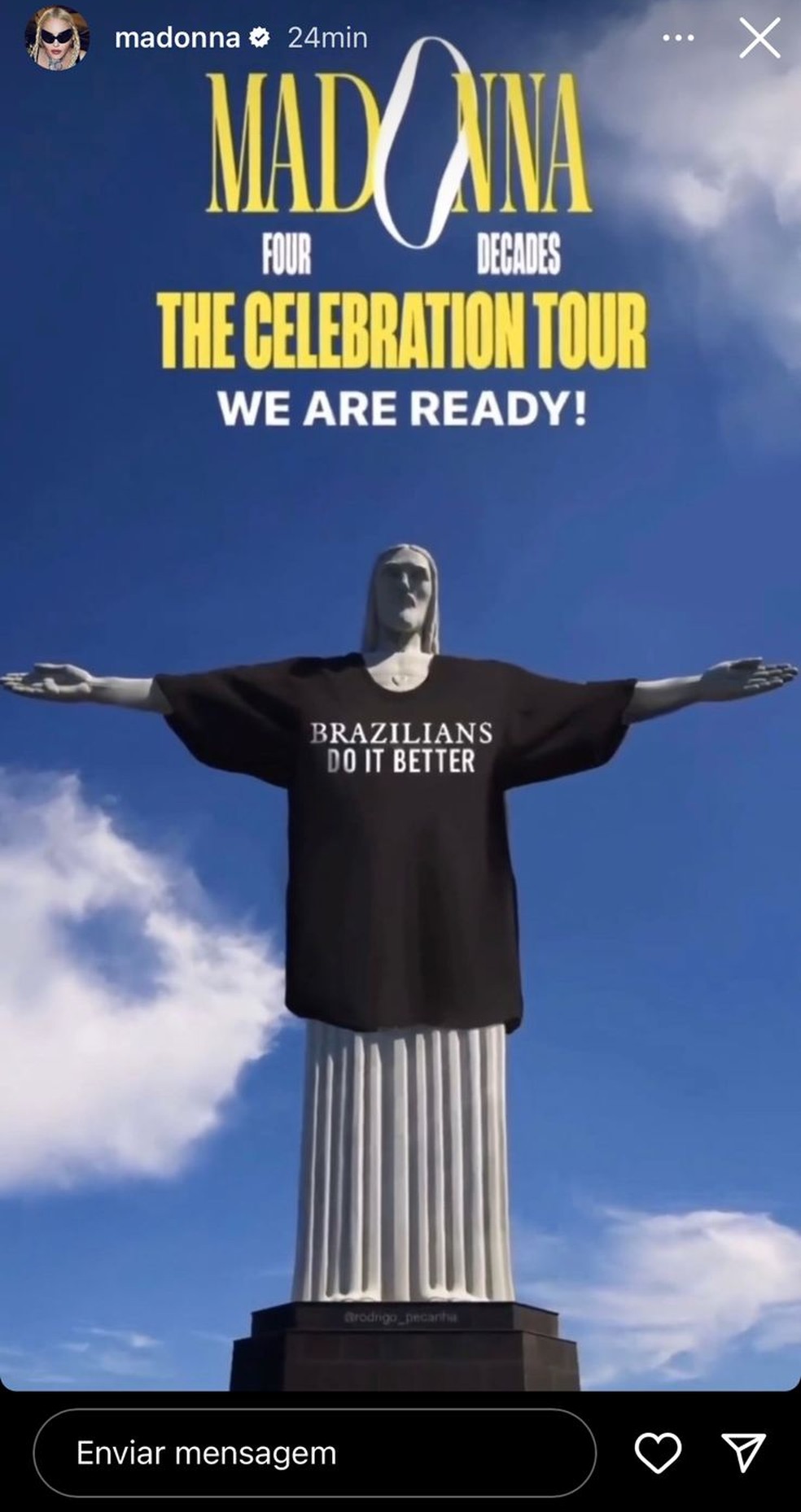 Madonna comemora show no Rio com memes e mensagens para fãs brasileiros
