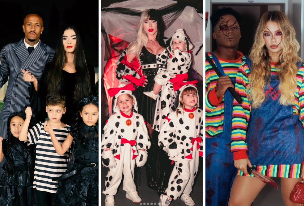 Tainá Castro é carregada por Eder Militão após festa de Halloween de ...