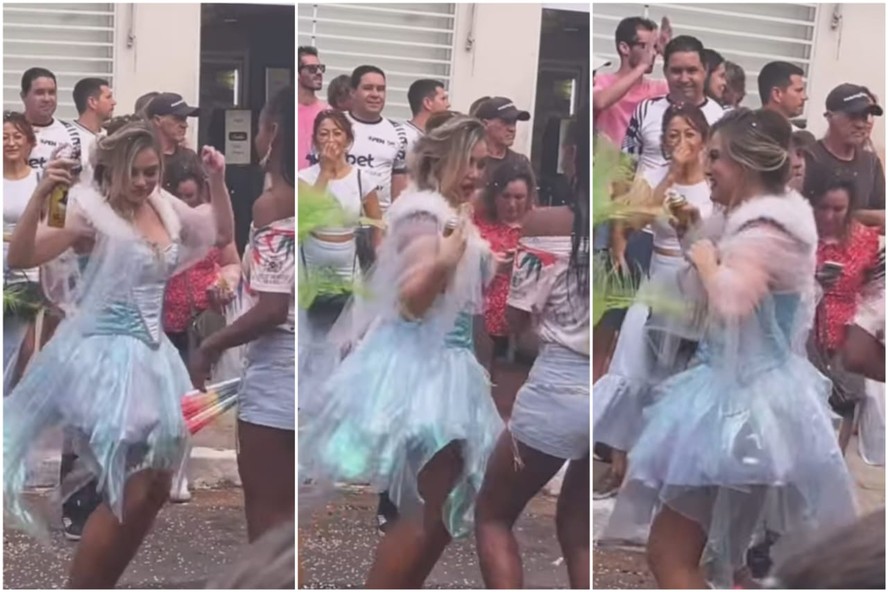 Fantasiada como Elsa de 'Frozen', Ellen Rocche é rainha de bloco em SP ...