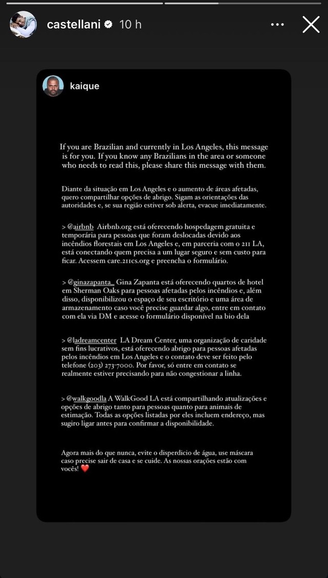 Modelo brasileiro Luca Castellani tem casa destruída nos incêndios de ...