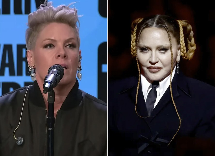 Pink afirma que Madonna 'não gosta' dela: 'Levou piada para o pessoal'