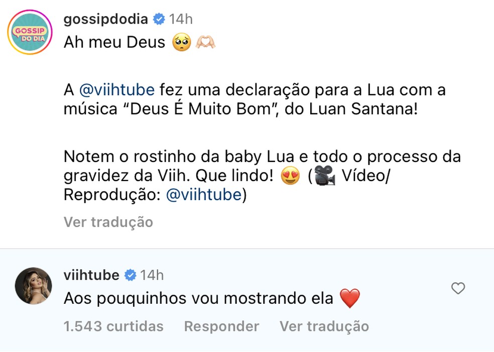 Viih Tube fala sobre decisão de mostrar o rosto de Lua Di Felice