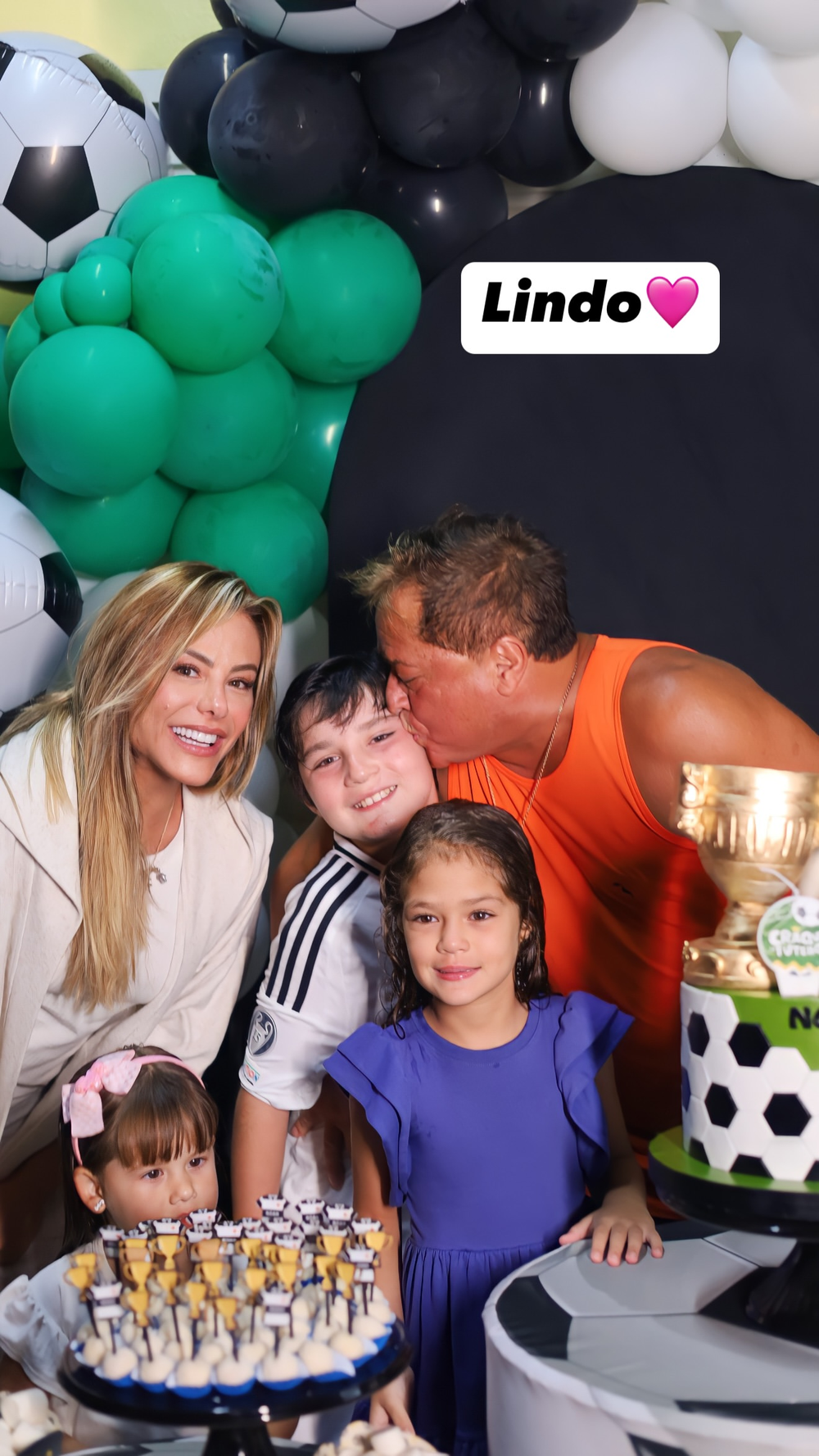 Leonardo reúne esposa e filhos em aniversário do neto, filho de Jéssica Beatriz Costa