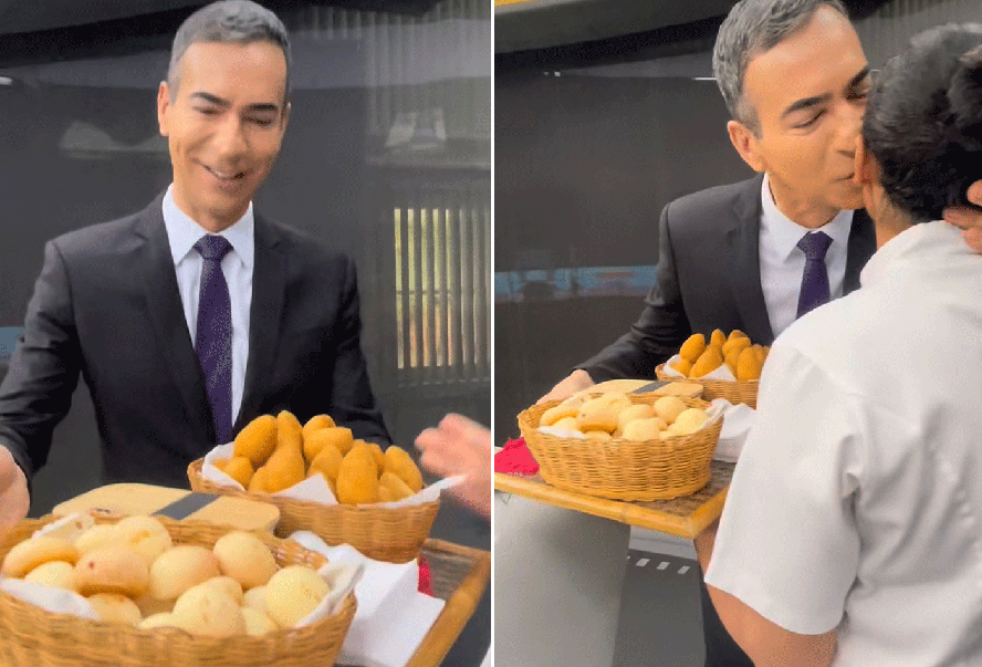 Em clima de despedida, Cesar Tralli é surpreendido por mimos de Ana ...