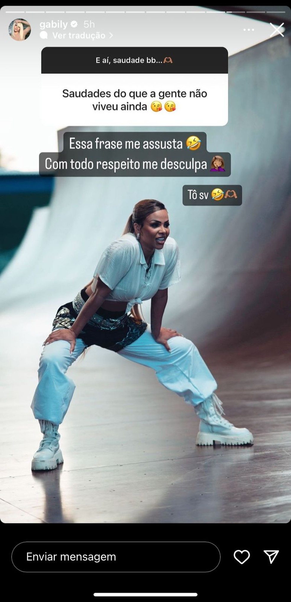 Gabily reage a cantada com frase famosa de Neymar, seu ex-affair