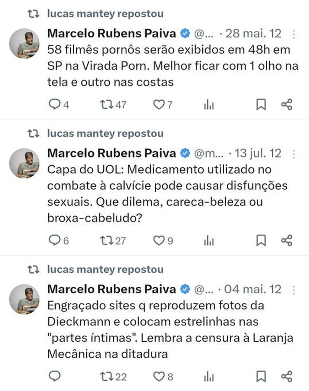 Marcelo Rubens Paiva, autor de 'Ainda Estou Aqui', desativa perfil após posts ousados viralizarem