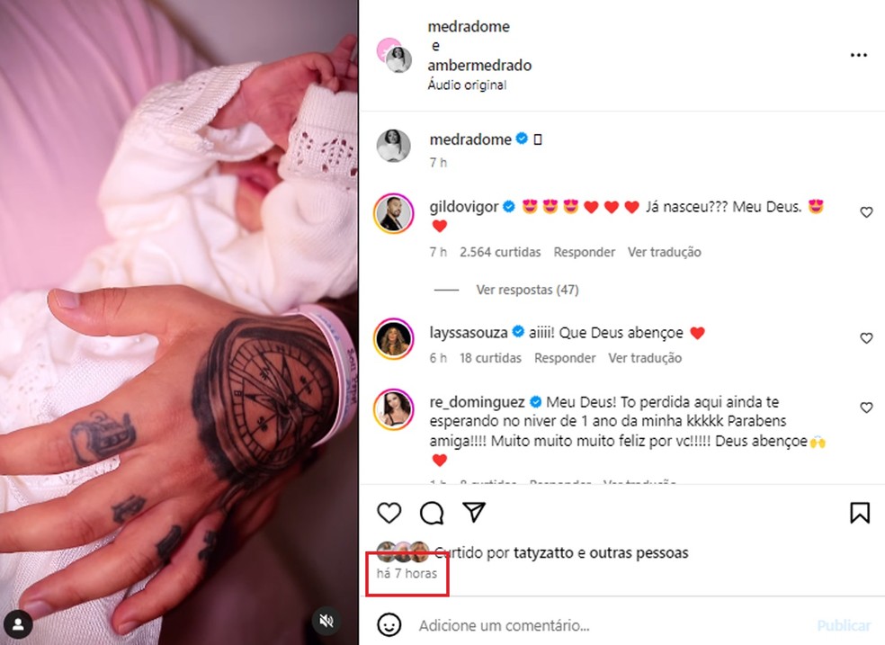 Medrado anuncia nascimento da filha um dia após revelar gravidez; assista