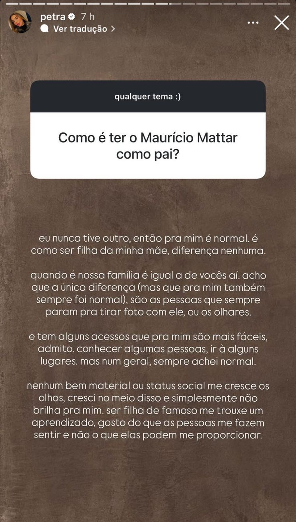 Petra Mattar diz se dar 'superbem' com pai de seu filho: 'É só ficar ...
