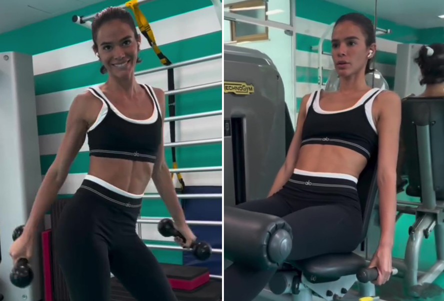 Bruna Marquezine dança e ostenta abdômen trincado enquanto treina com ...