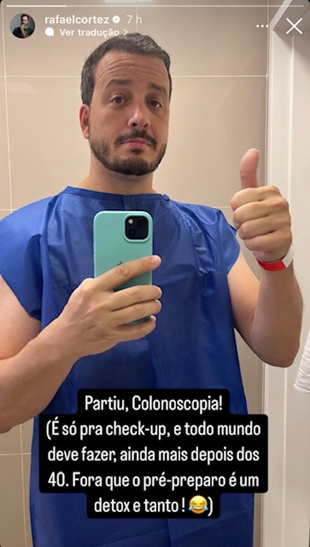 Rafael Cortez faz exame que ajuda a detectar câncer: 'Todo mundo deve ...