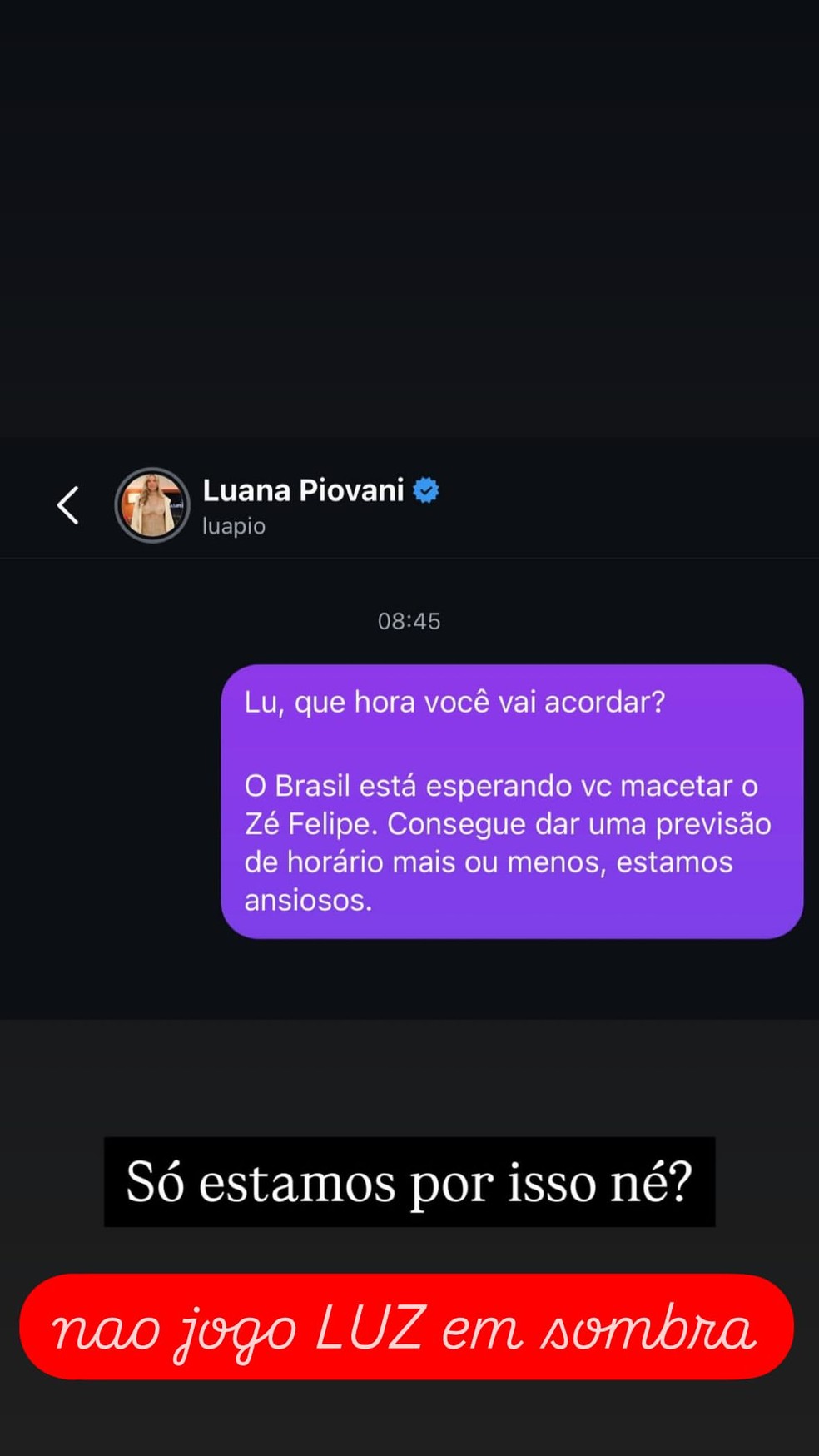 Climão nas redes: Luana Piovani e Zé Felipe trocam indiretas calorosas ...