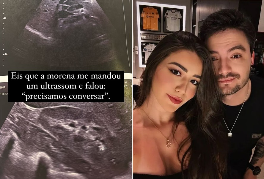 Namorada manda ultrassom para Felipe Neto e diz: 'Precisamos conversar'