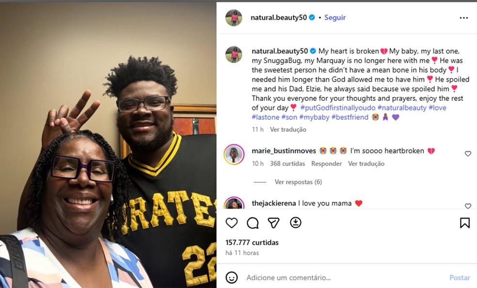 Morre aos 24 anos o tiktoker Marquay The Goat e mãe emociona web