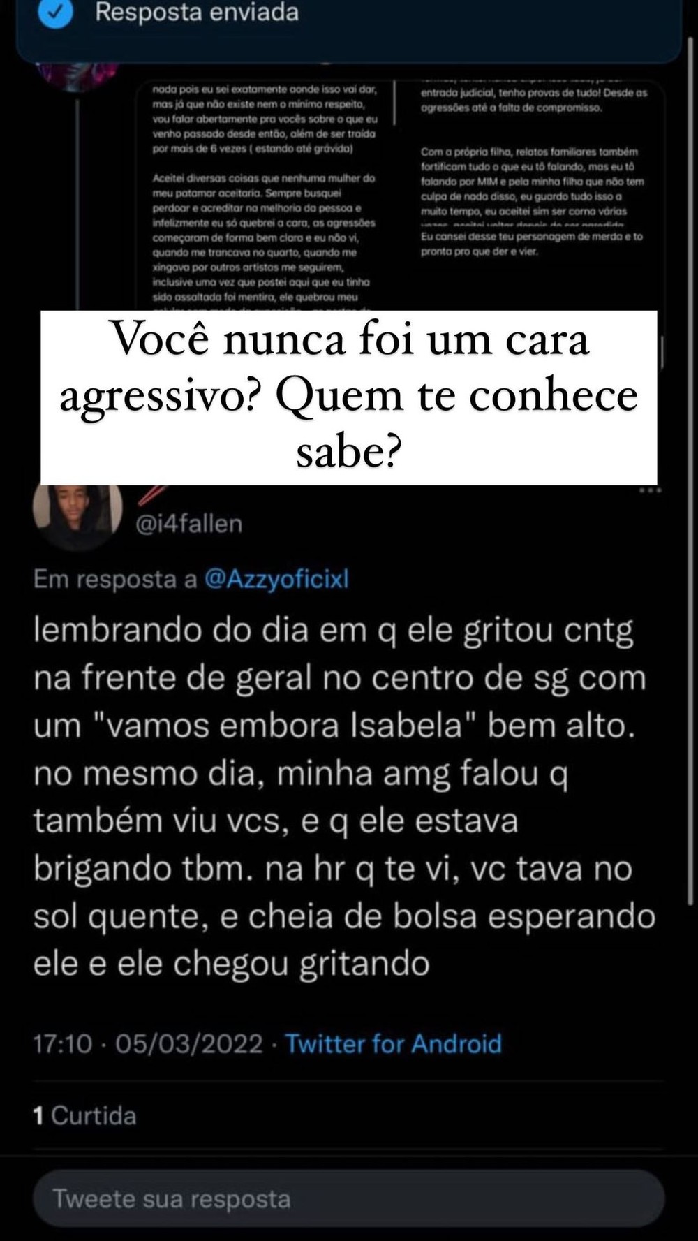 Azzy, atriz de 'Vai na Fé', faz acusações de agressão contra o ex ...