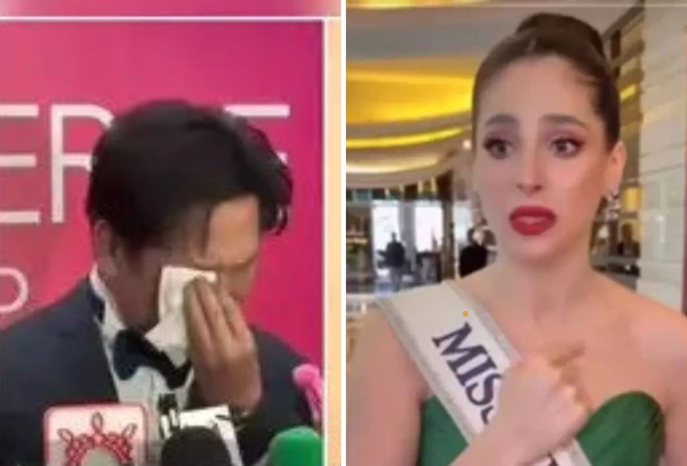 Diretor do Miss Universo Tailândia chora e pede desculpas após briga ...