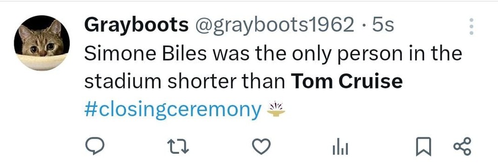 Salto de rapel de Tom Cruise na cerimônia de encerramento viraliza na web