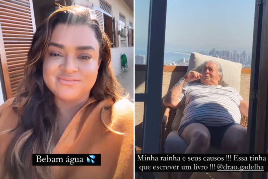 Após hospitalização, Preta Gil toma banho de sol com a mãe, Sandra Gadelha
