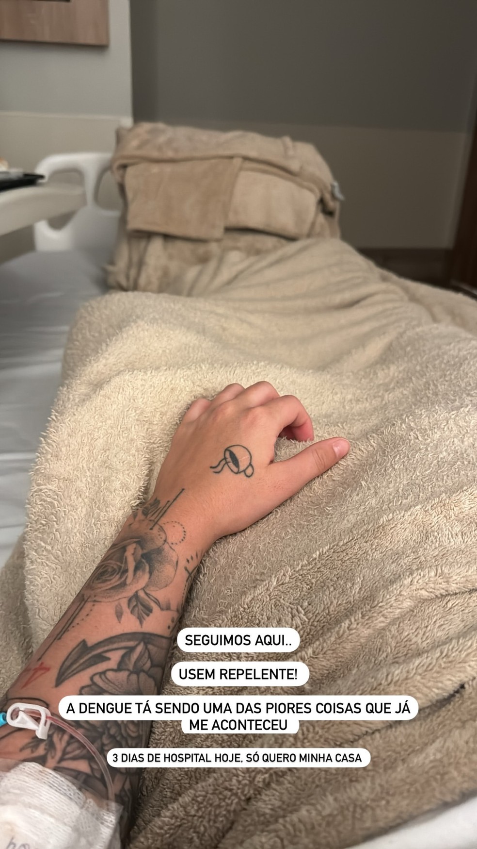 Bárbara Labres é hospitalizada com dengue
