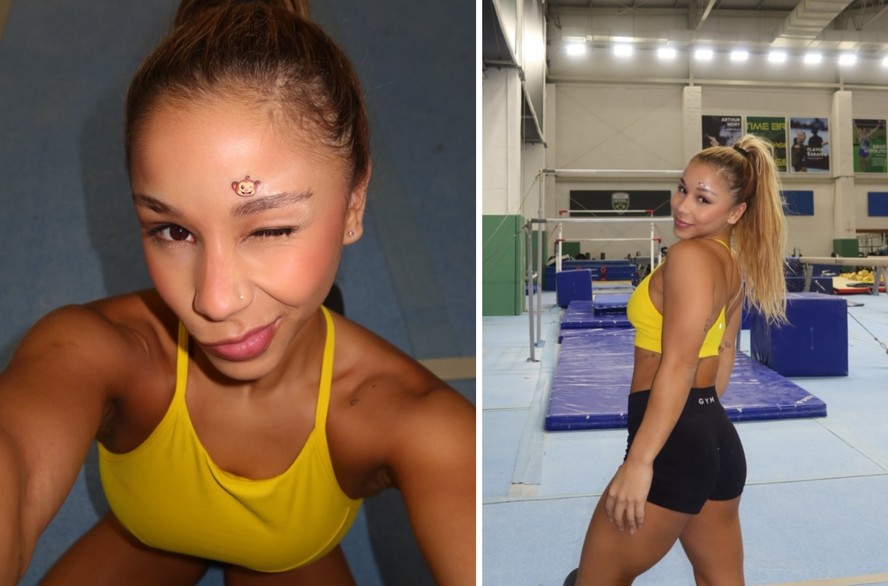 Com adesivo fofo no rosto, Flavia Saraiva compartilha fotos de treino ...