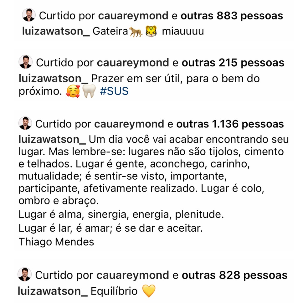 Apontada como affair de Cauã Reymond, Luiza Watson compartilha novos ...