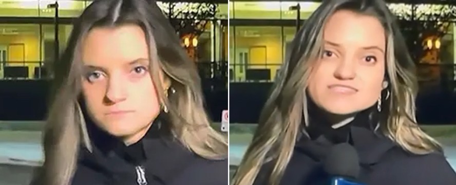 Repórter passa mal e perde equilíbrio em transmissão ao vivo; assista