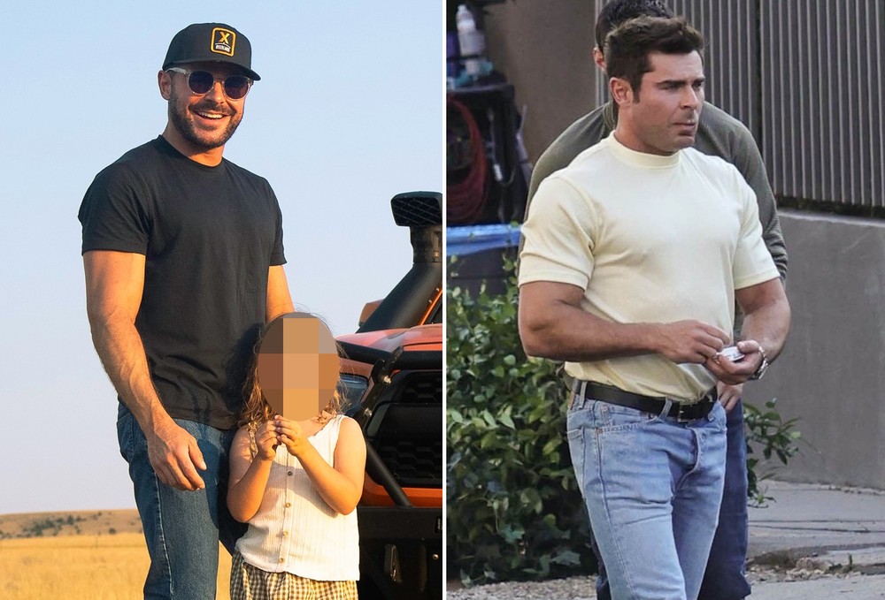 Zac Efron mostra shape parrudo em set de novo filme; veja antes e depois