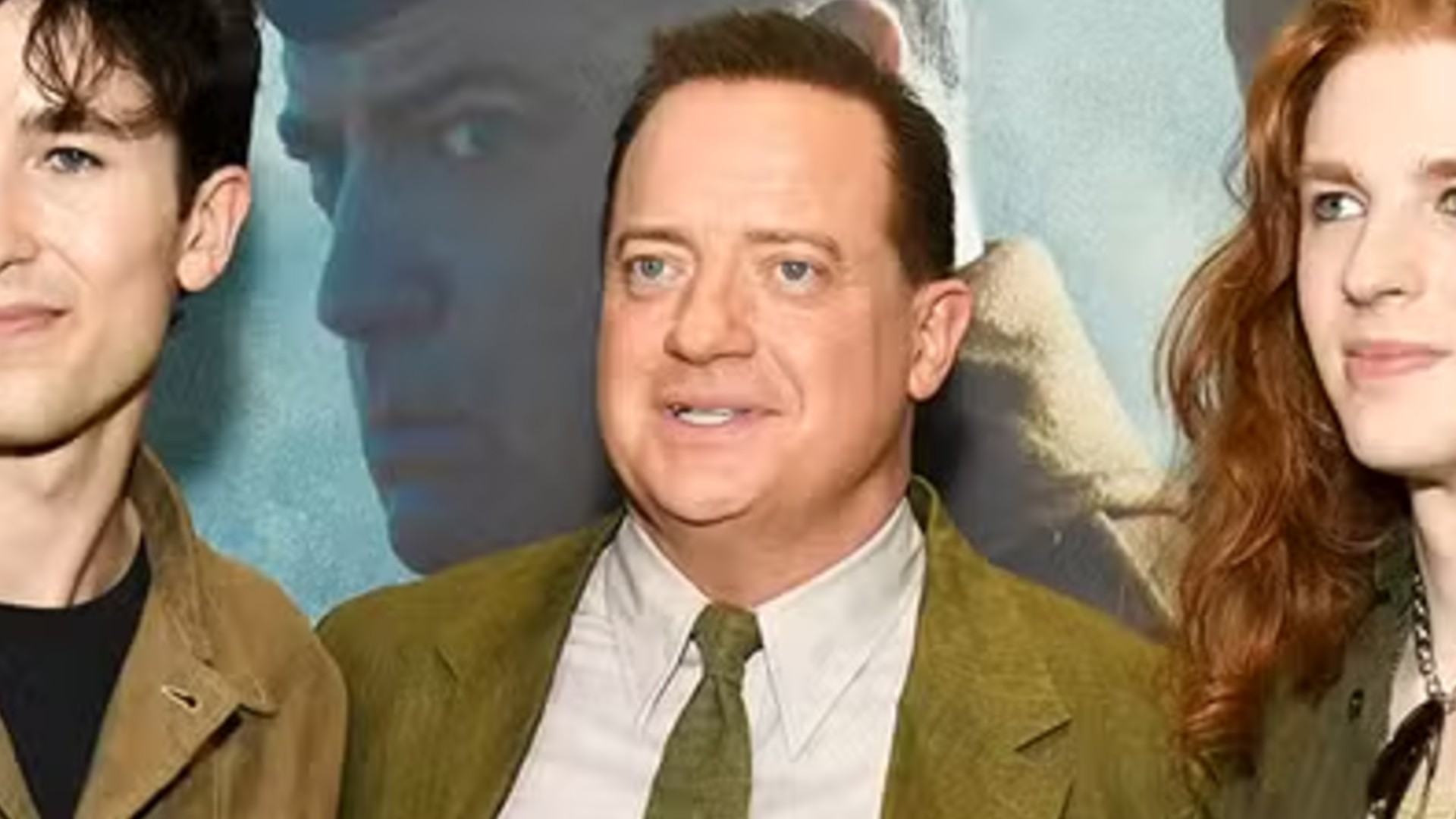 Brendan Fraser faz aparição rara com os filhos, ator e modelo, em première