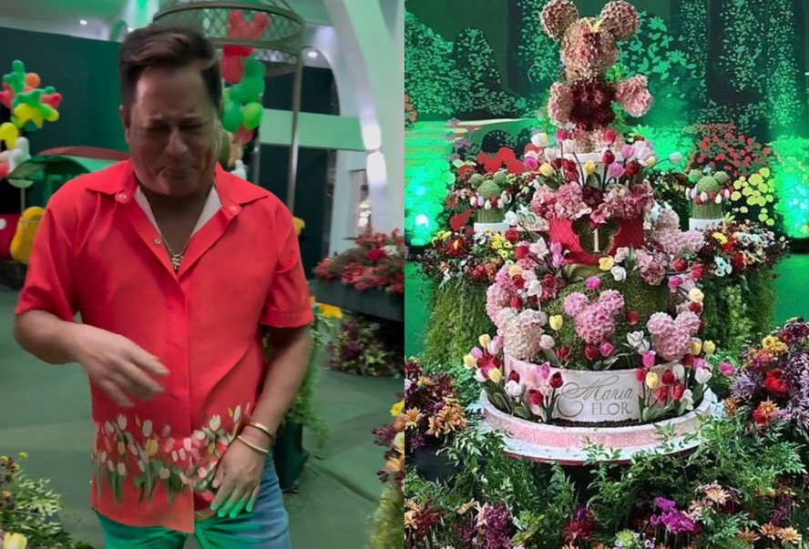 Leonardo reage ao bolo de R$ 58 mil de Maria Flor: 'Vamos beber que é ...