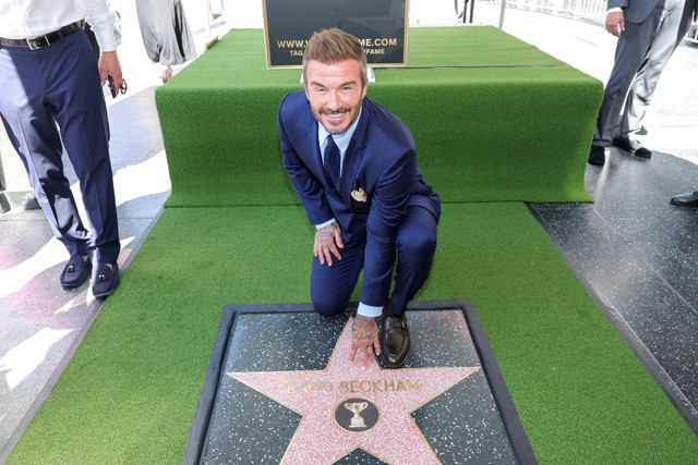 David Beckham ganha estrela na Calçada da Fama; Tom Cruise prestigia ...