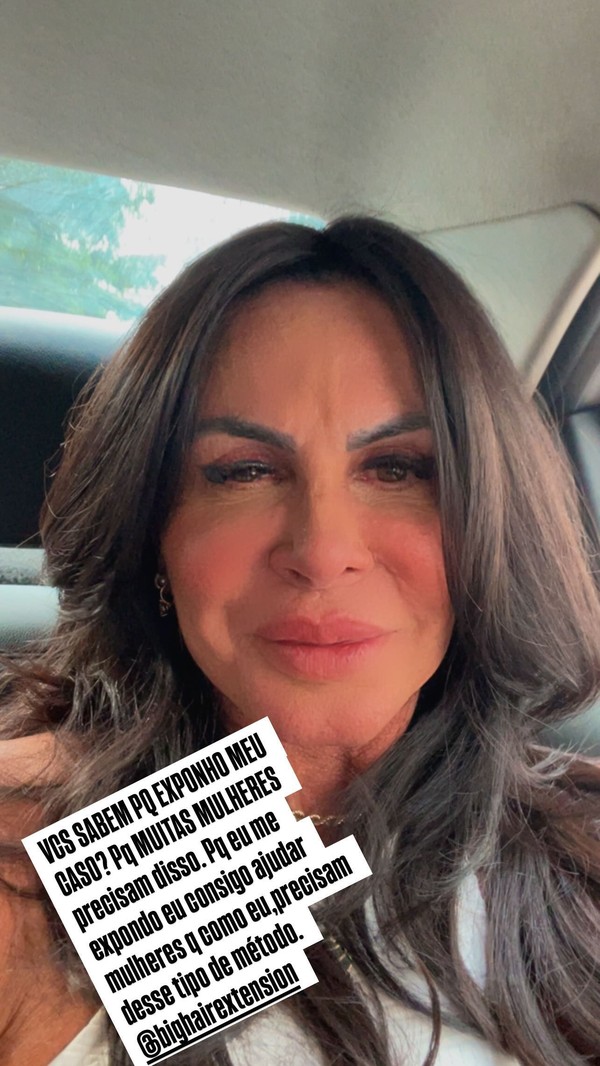 Gretchen exibe cabelo natural, coloca novas extensões e revela ...
