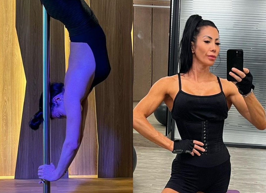 Michele Umezu, ex de Ronaldo, volta a praticar pole dance e exibe ...